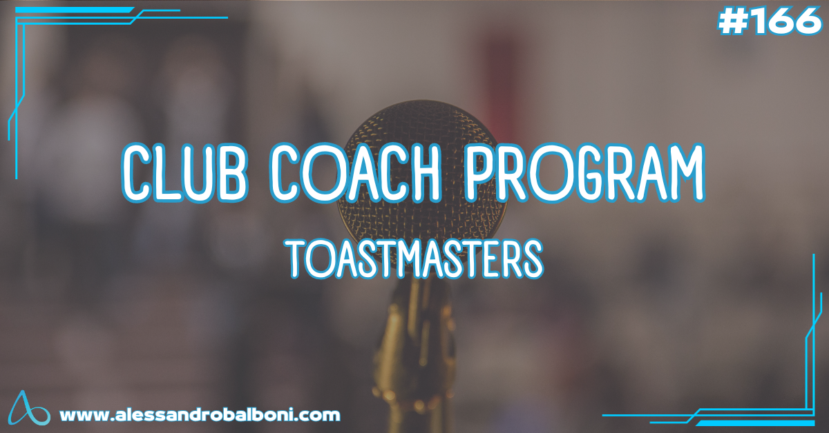 Club Coach program Toastmasters - Alessandro Balboni