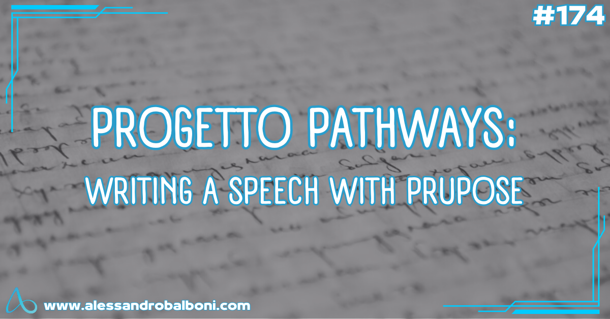 Writing a speech with purpose - Alessandro Balboni